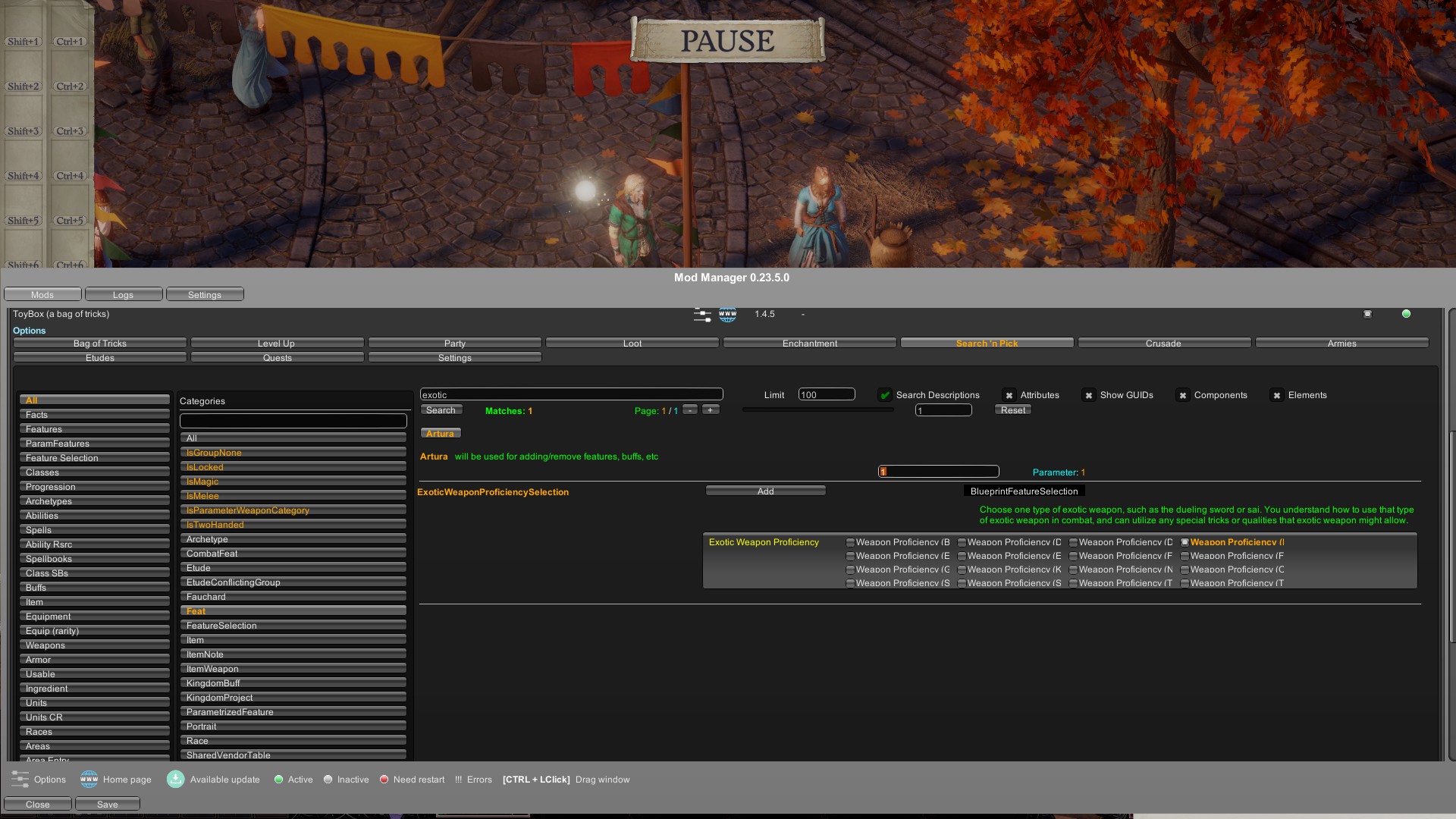 Feature Selection: Exotic Weapon name unreadable · Issue #513 · cabarius/ToyBox · GitHub