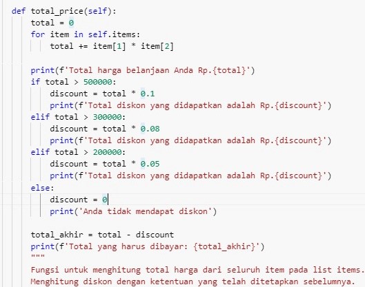 GitHub - AnisaGustiara/ProjectKasir: Program self-kasir sederhana dari project python pacmann ...