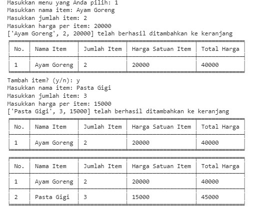 GitHub - AnisaGustiara/ProjectKasir: Program self-kasir sederhana dari ...