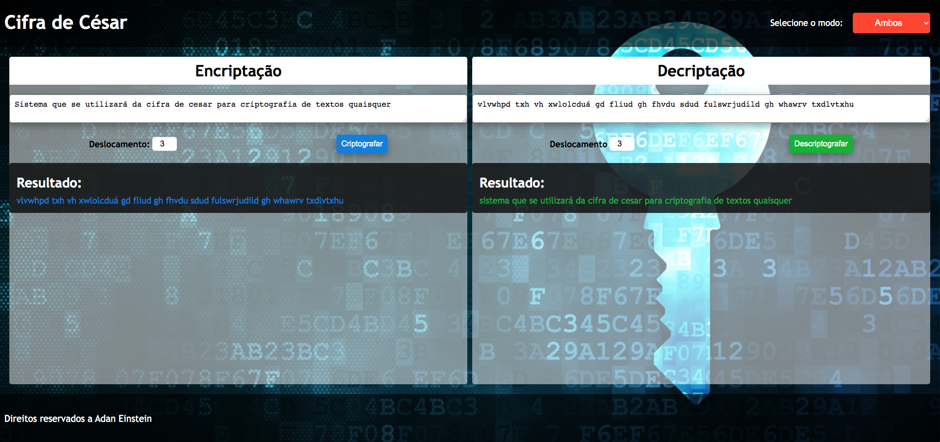 GitHub - AdanEinstein/CifraCesar: Sistema que se utilizará da cifra de cesar para criptografia ...