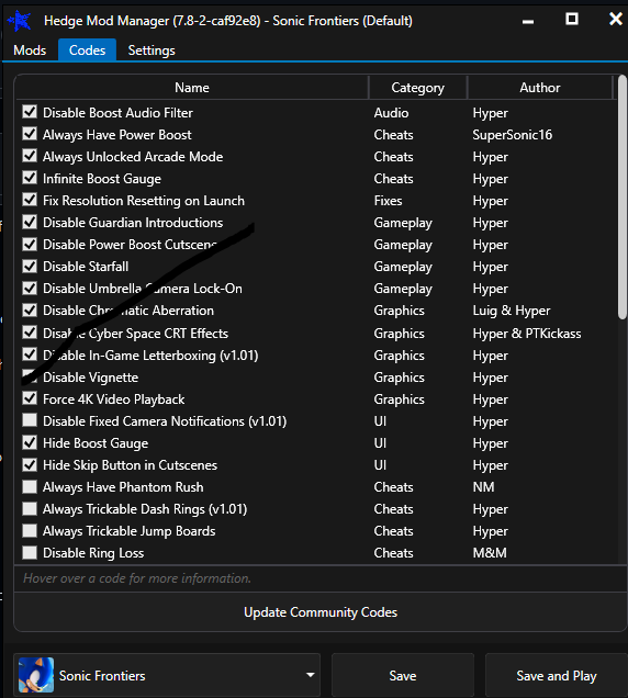 [SonicFrontiers] · Issue #523 · thesupersonic16/HedgeModManager · GitHub