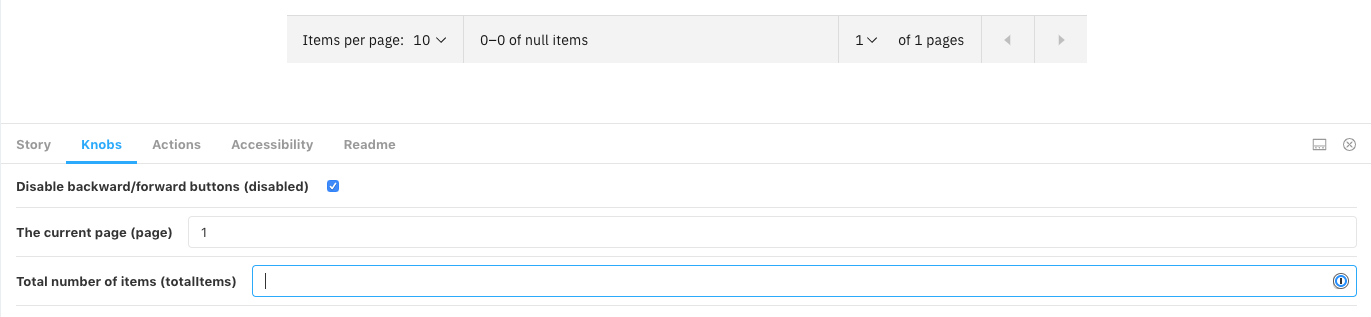 Pagination: if non-required prop `totalItems` not set, displays "0-0 of null items" · Issue ...