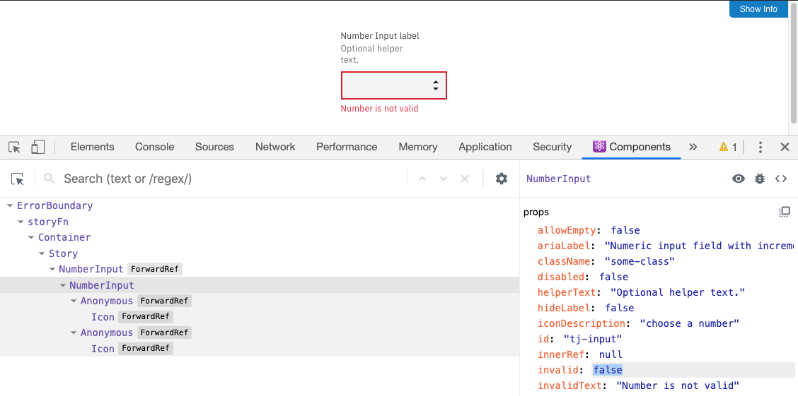 Number Input Does Not Correctly Apply `aria Invalid` And `data Invalid` When Error Is Present