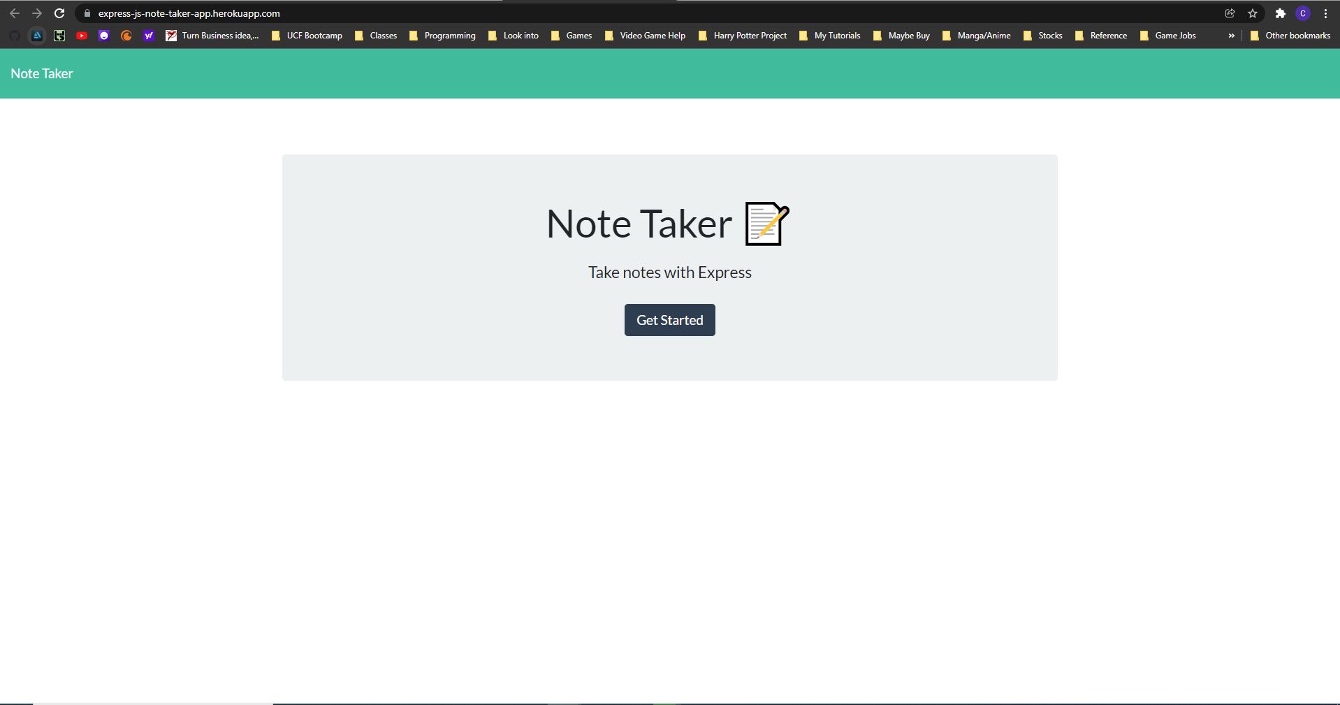 GitHub - Connor2h/express-js-note-taker-app