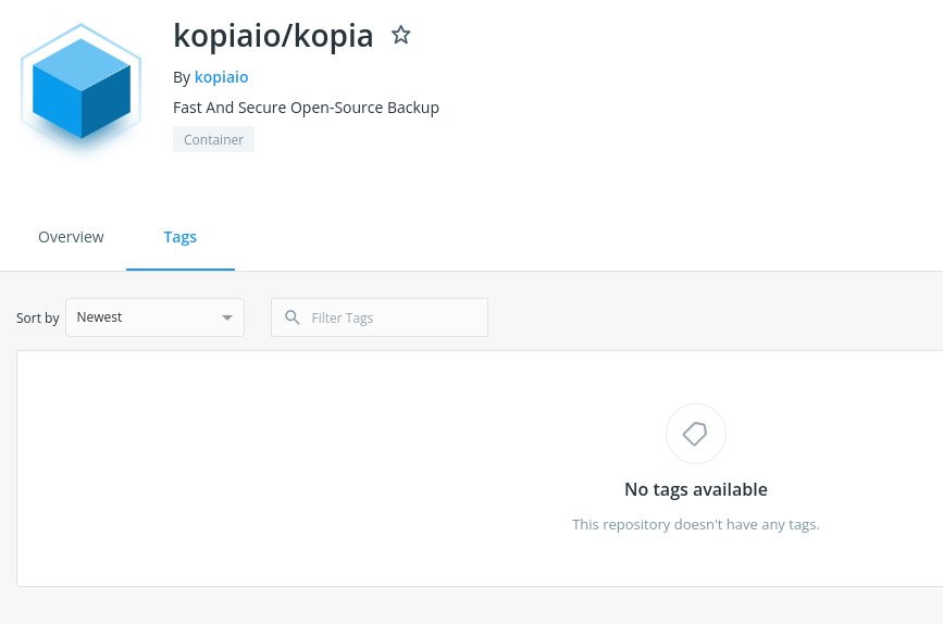 No Imagestags On Dockerhub · Issue 1427 · Kopiakopia · Github
