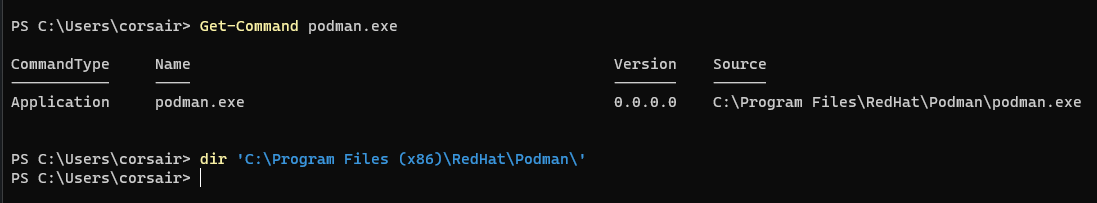 [Windows] v4.0.0 env variable set to x86 instead x64 · Issue #13303 · containers/podman · GitHub