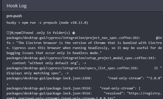 Fix pre-push hook · Issue #3560 · cypress-io/cypress · GitHub