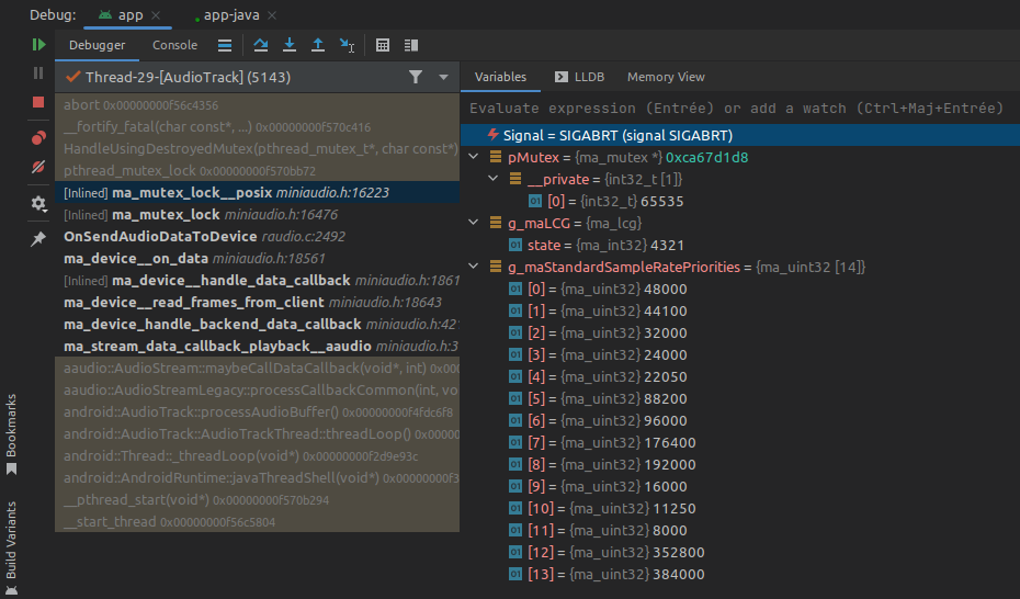 Mutex Issue When Resuming Android App · Issue #733 · mackron/miniaudio · GitHub