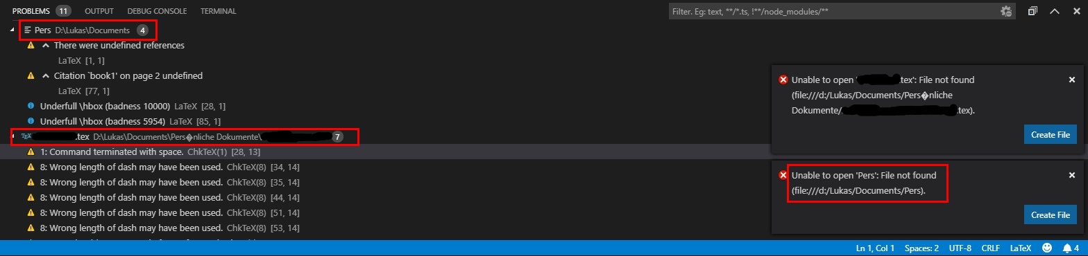 File path in diagnostics is broken when the path contains umlauts · Issue #1211 · James-Yu/LaTeX ...