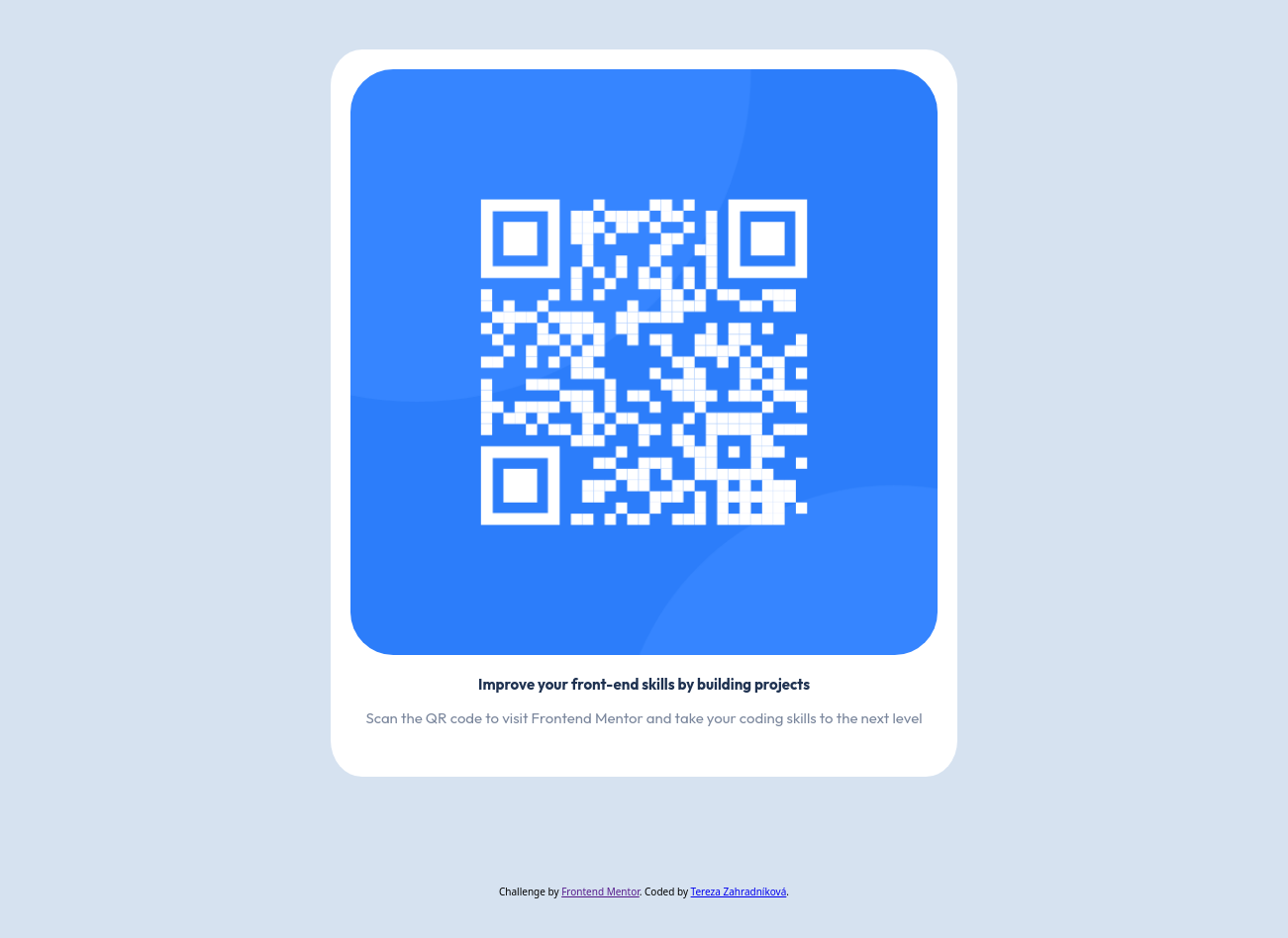 Frontend Mentor | QR code component using CSS Grid and Flexbox coding challenge solution