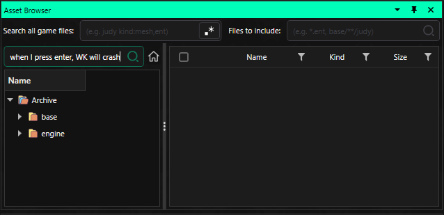 Folder Search CTD · Issue #588 · WolvenKit/WolvenKit · GitHub