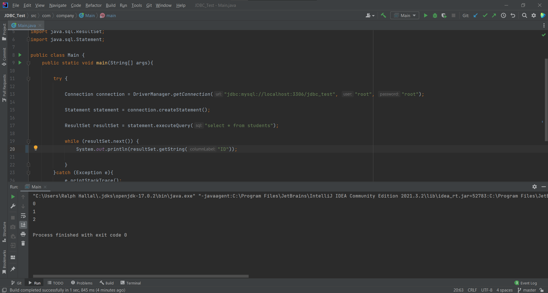 GitHub - RalphHallal7/JDBC_test