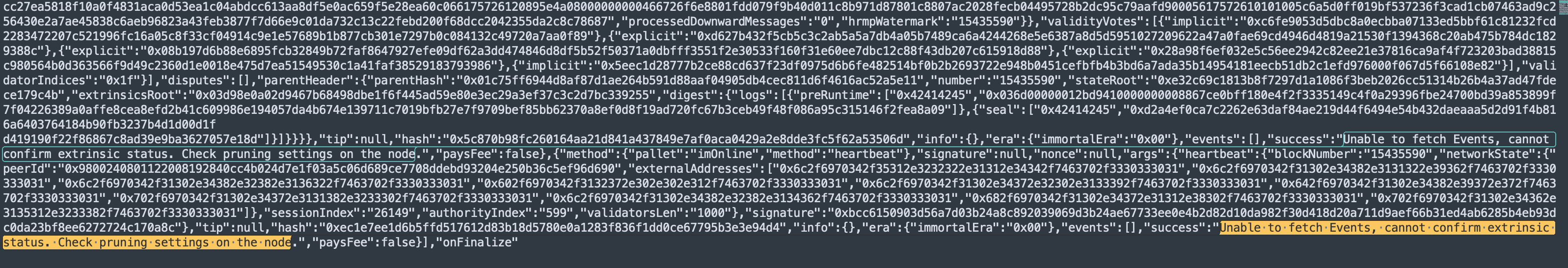 Ksm Unable To Fetch Events Cannot Confirm Extrinsic Status Check 0089