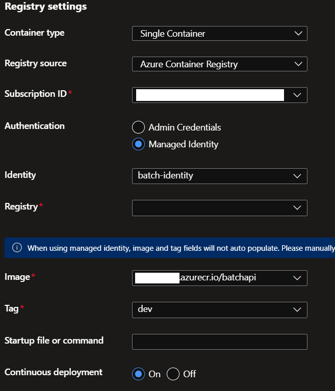 Support For Setting Docker Registry For Azure Functions · Issue 16991 · Hashicorpterraform 4276