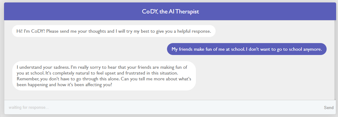 GitHub - Adibvafa/CoDY: An AI Therapist built on Cohere, praised with an 87% user satisfaction rate.