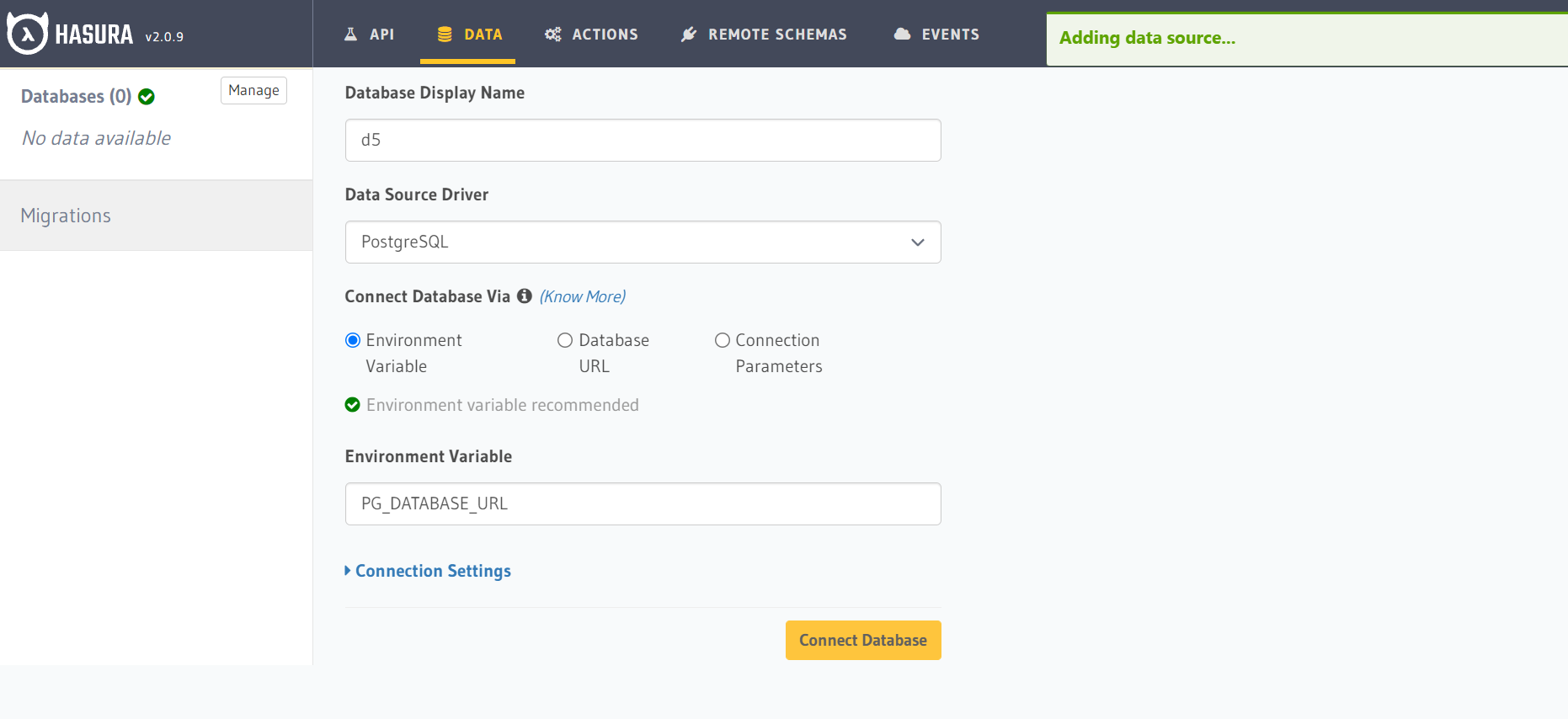 Cannot add data source console CLI after updating to CLI v2.1.0-beta.1 if sever is an older ...