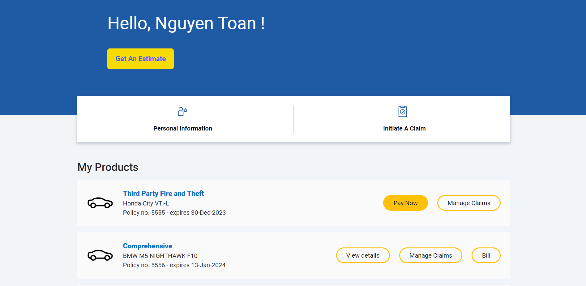 GitHub - duiqt/eProject-VehicleInsurance