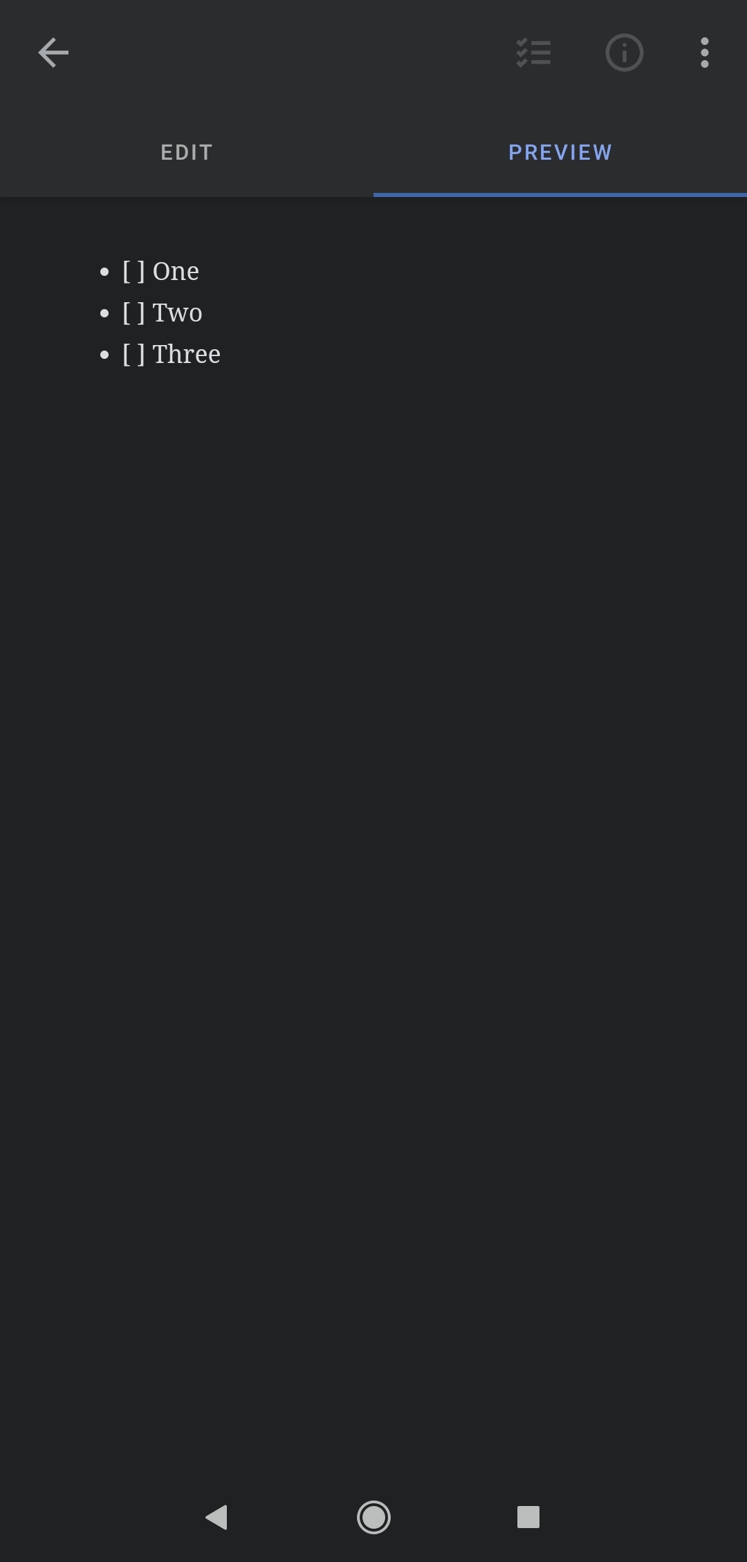 Android checklist inversed markdown · Issue #1492 · Automattic/simplenote-android · GitHub