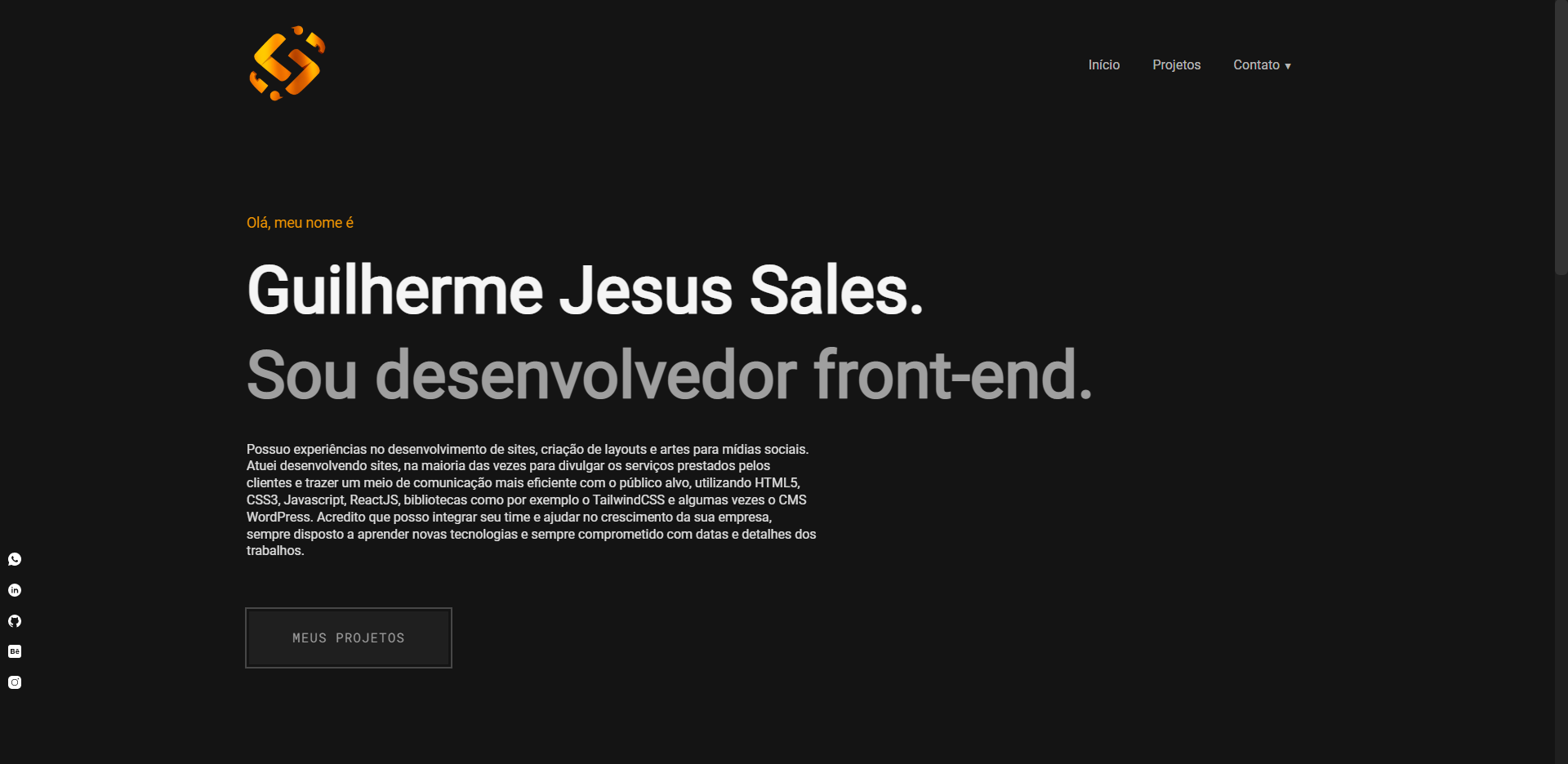 GitHub - GuilhermeJSales/meu-portfolio: andamento do meu portfolio com react e styled components