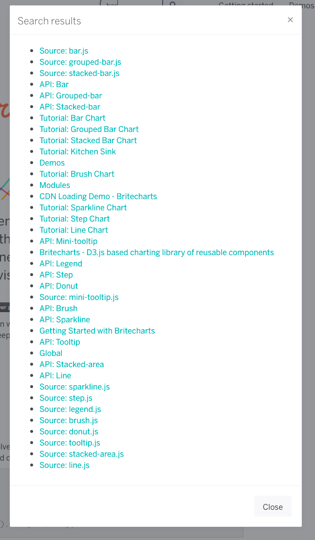 Change styling on Search results · Issue #406 · britecharts/britecharts ...