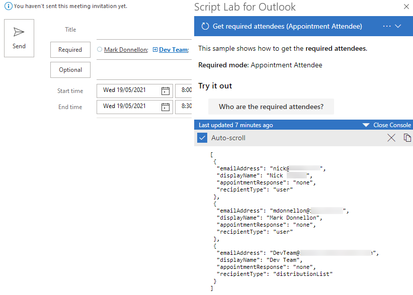Outlook Event attendees (individual/group) do not have `recipientType ...