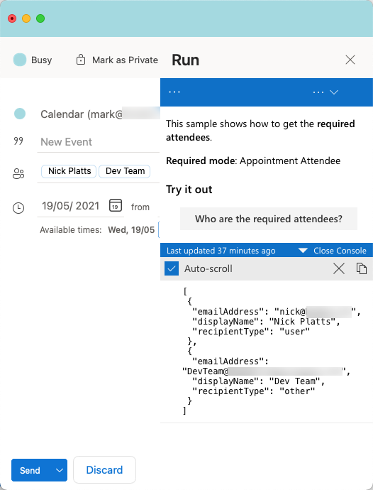 Outlook Event attendees (individual/group) do not have `recipientType ...