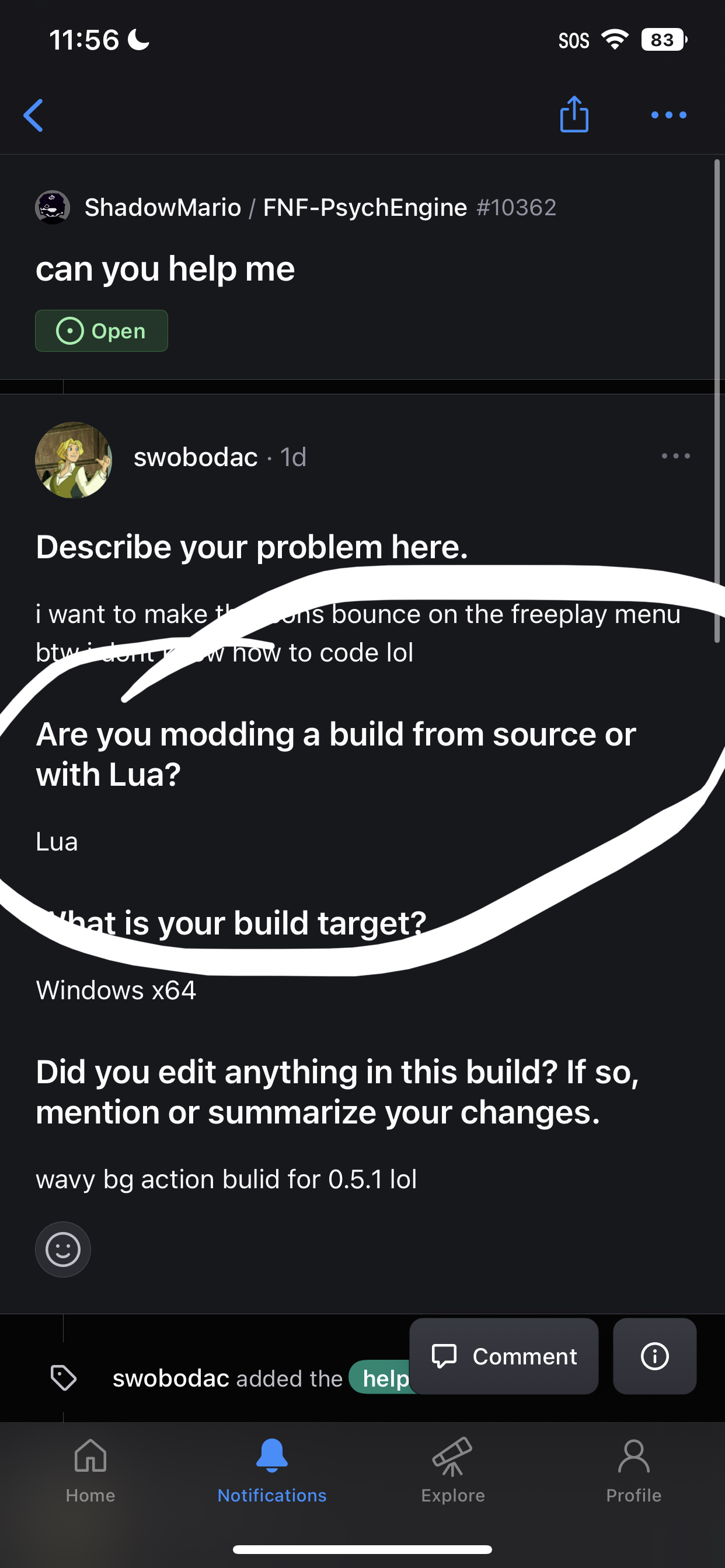 can you help me · Issue #10362 · ShadowMario/FNF-PsychEngine · GitHub
