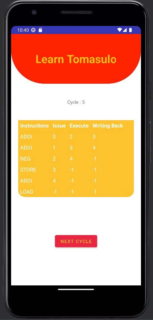 GitHub - ahmed-amr-salah/Tomasulo-Algorithim-Simulation: An educational mobile application which ...