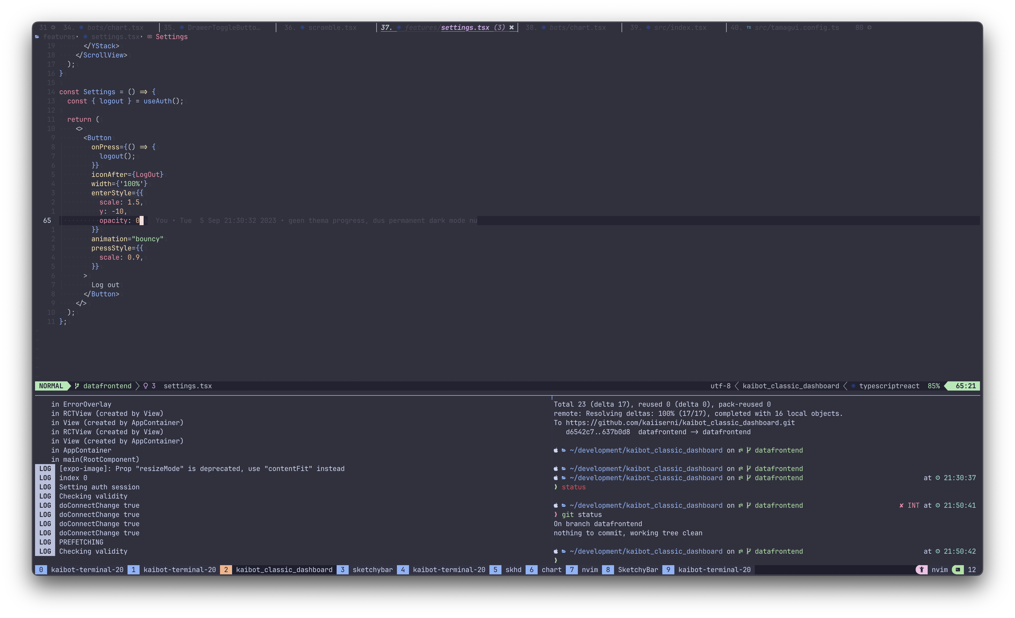Doesn't seem to work with react. · Issue #621 · lukas-reineke/indent-blankline.nvim · GitHub