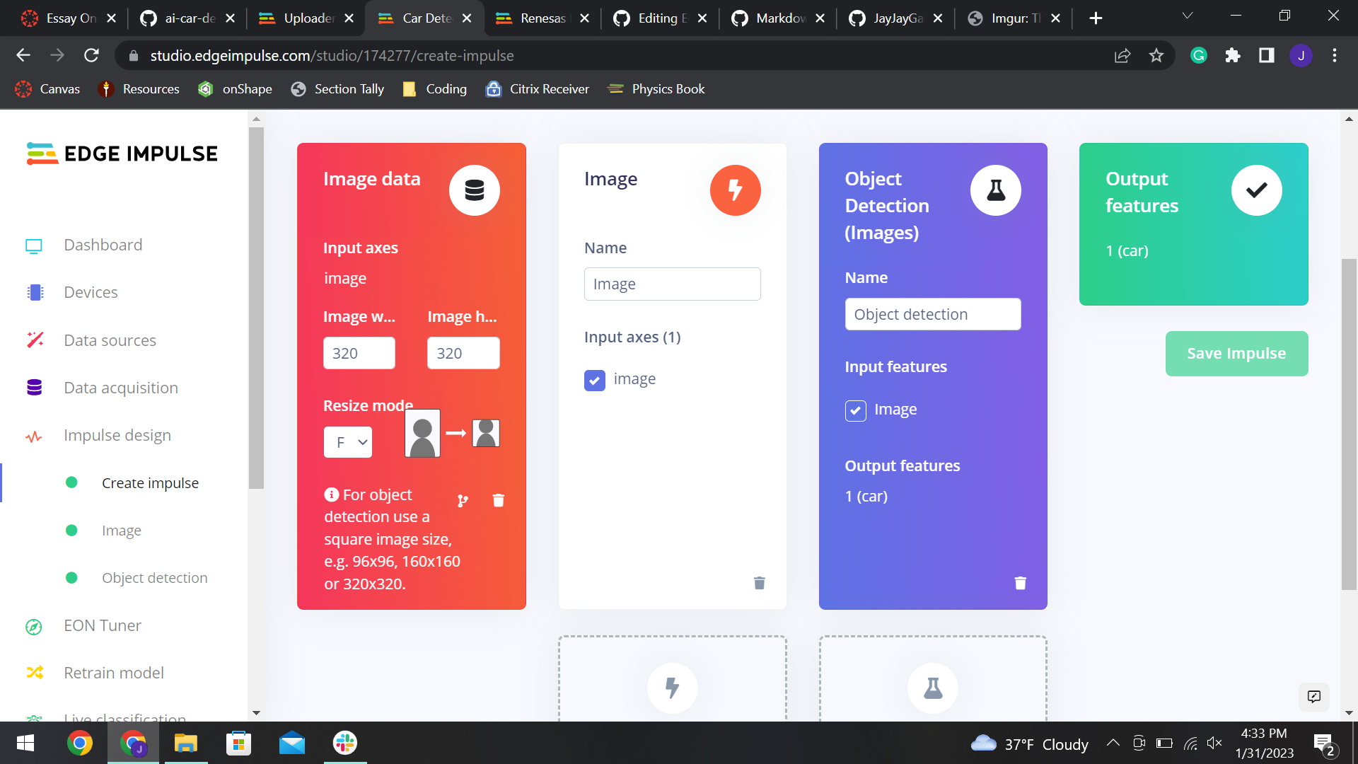 GitHub - JayJayGar/Edge-Impulse-Documentation: Documentation for AI-generated bounding boxes on cars