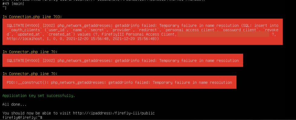 SQLSTATE[HY0000] [2002] php_network_getaddresses: getaddrinfo failed · Issue #5408 · firefly-iii ...
