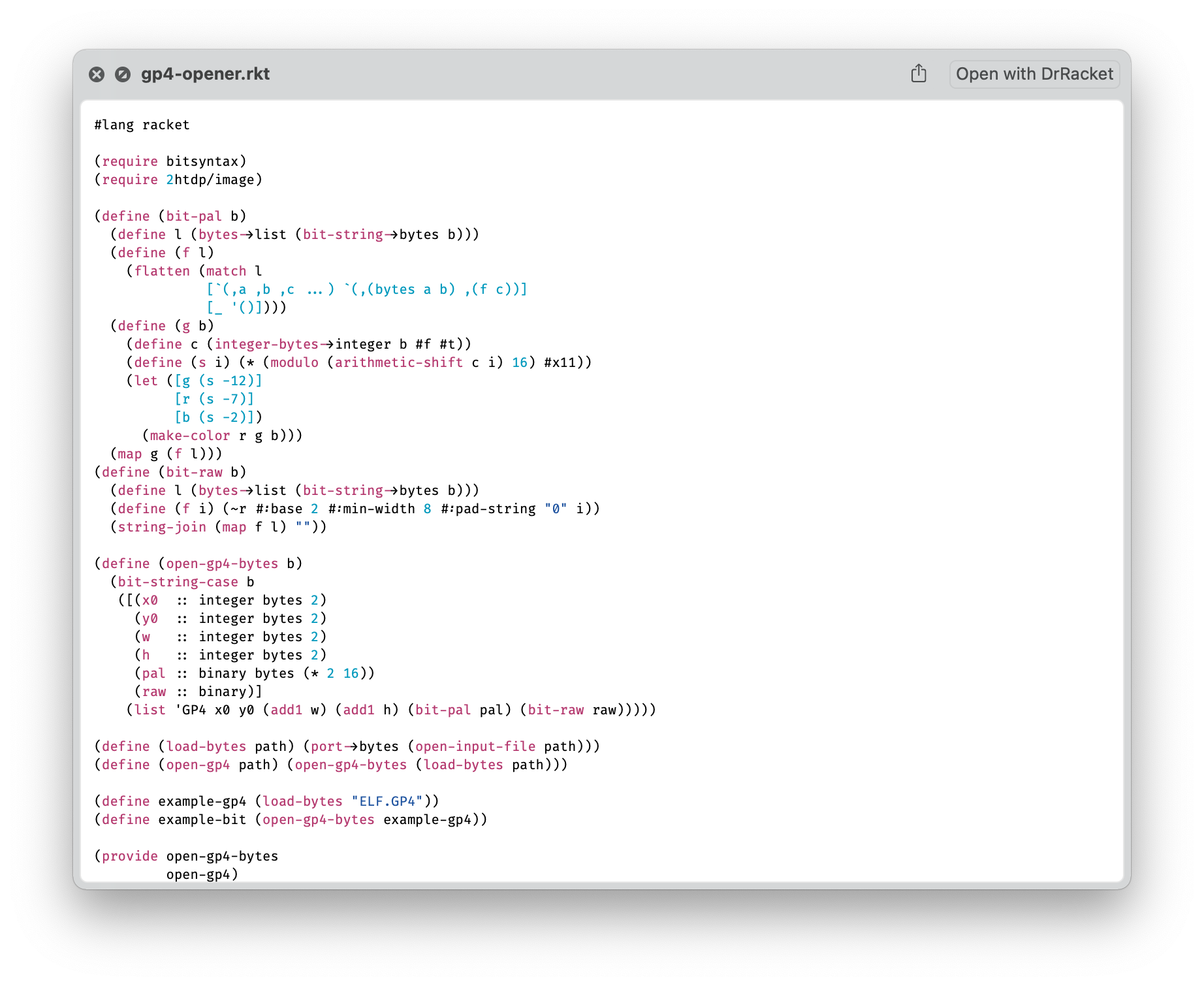 Support for Racket source (.rkt) files · Issue #86 · sbarex/SourceCodeSyntaxHighlight · GitHub