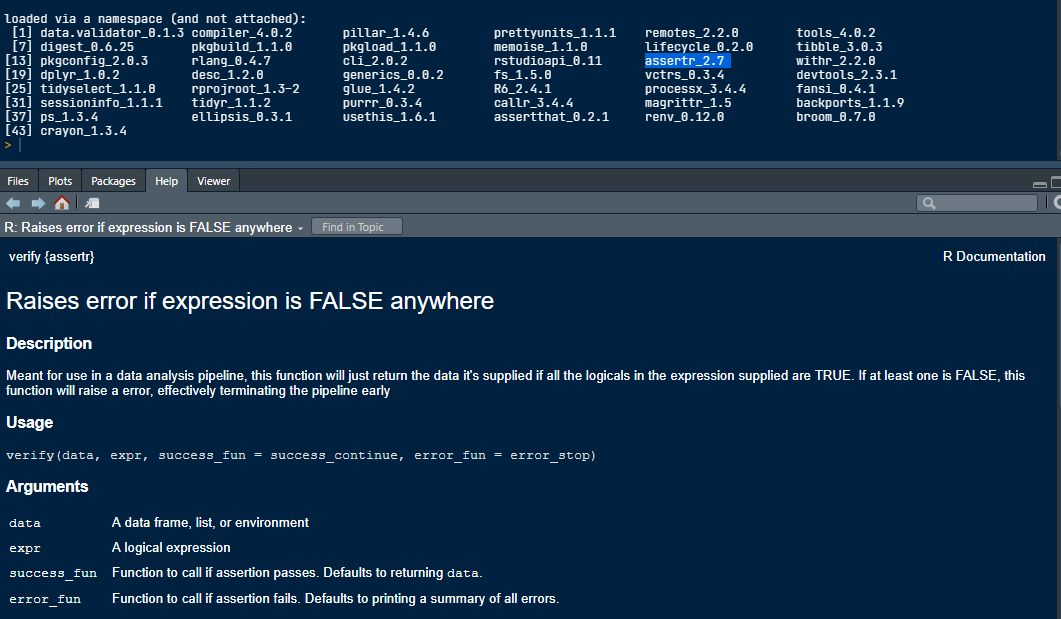 assertr in CRAN 2.7 and assertr 2.6.9000 · Issue #101 · tonyfischetti ...