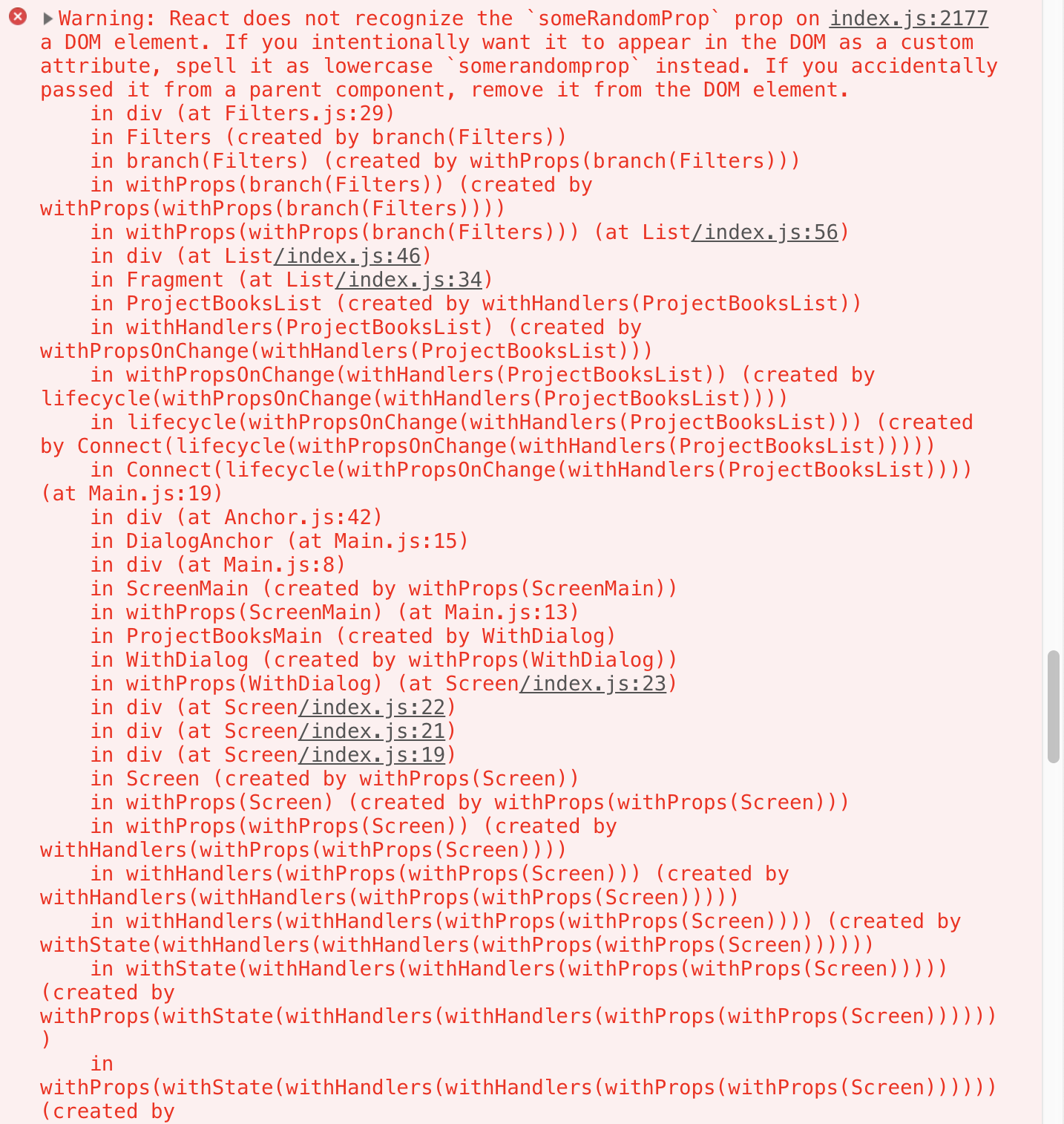 More Helpful Interaction For React Does Not Recognize The Propname Prop On A Dom Element 
