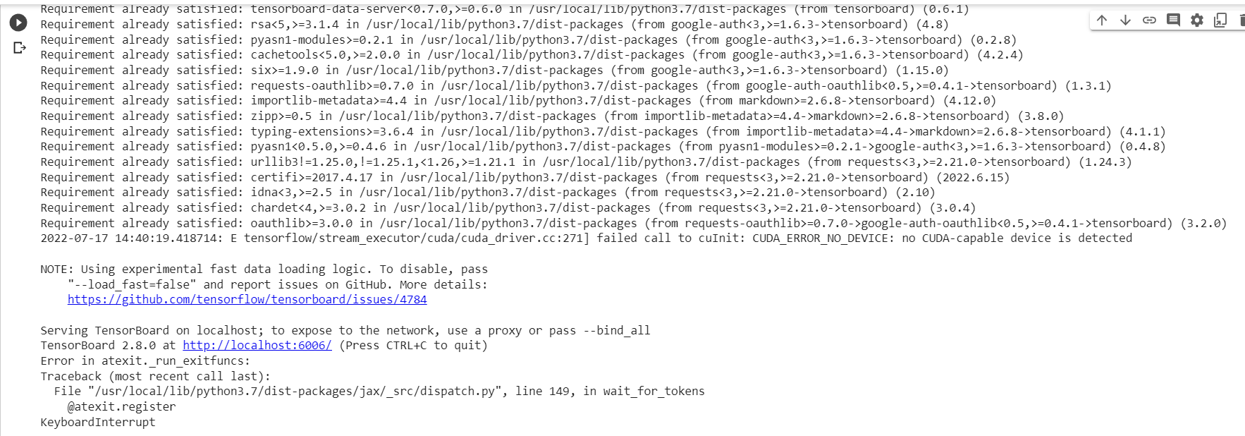 how see tensorboard ??after running this command-!tensorboard --logdir=tts_train_dir? · coqui-ai ...