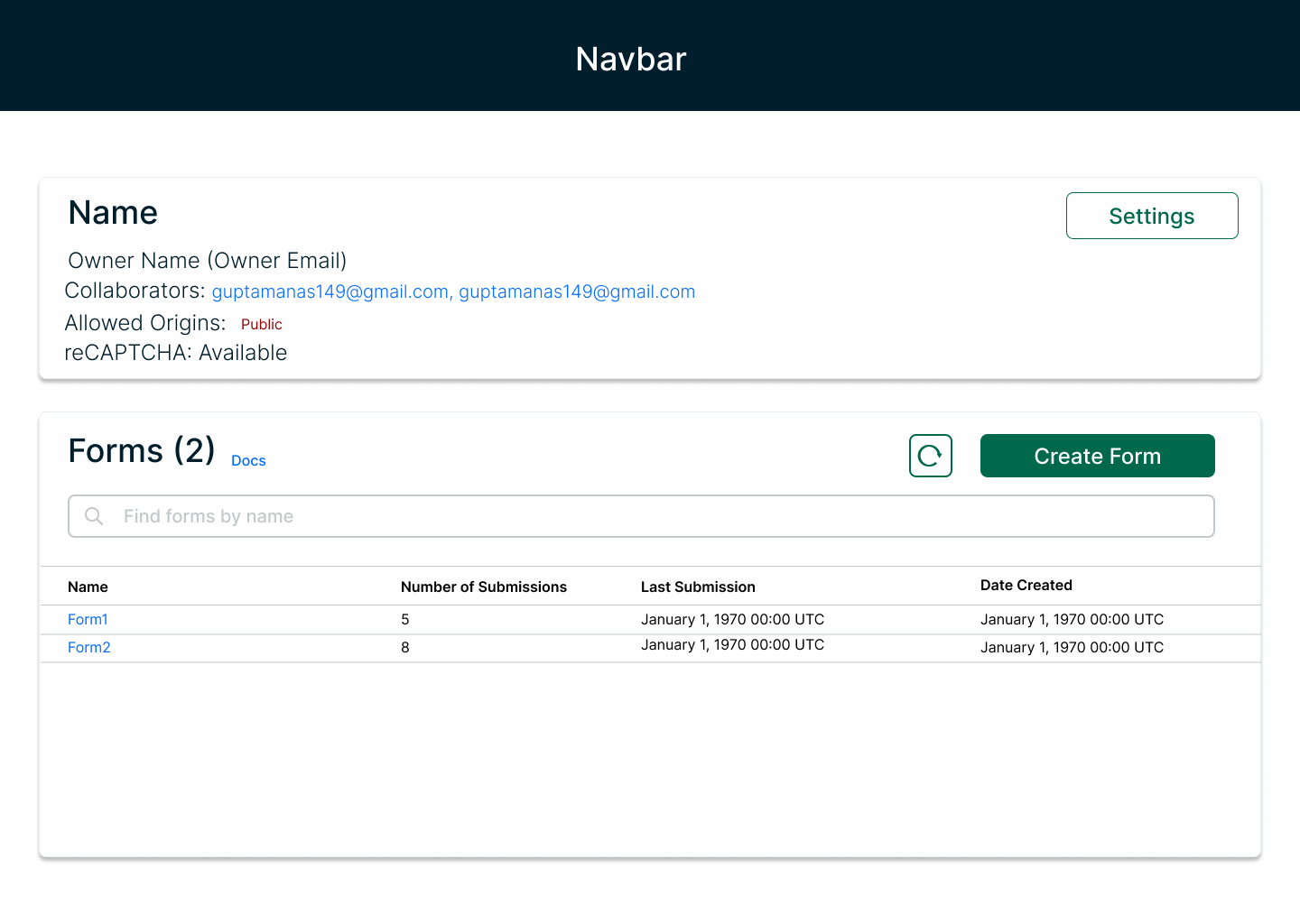 Create the Project Dashboard Page · Issue #41 · opencodeiiita/SaveMyForm-Frontend · GitHub