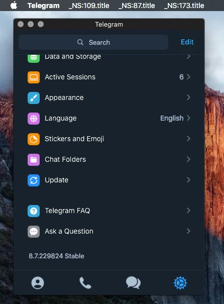 Strange menu on MacOS · Issue #24400 · telegramdesktop/tdesktop · GitHub