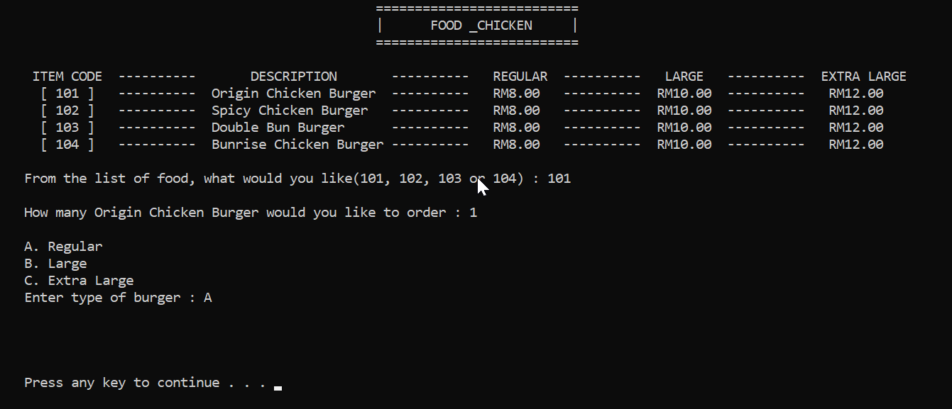 GitHub - yinghueygan/Bunrise-Burger-Ordering-System: Burger Ordering System is developed with C++.