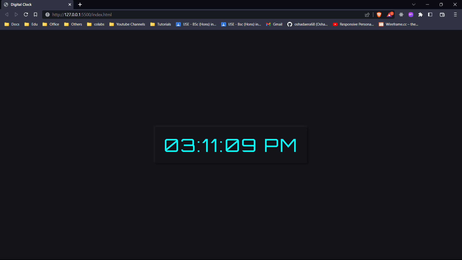 GitHub - oshadaera68/Digital_Clock_Js: A Digital clock made using html, css, js