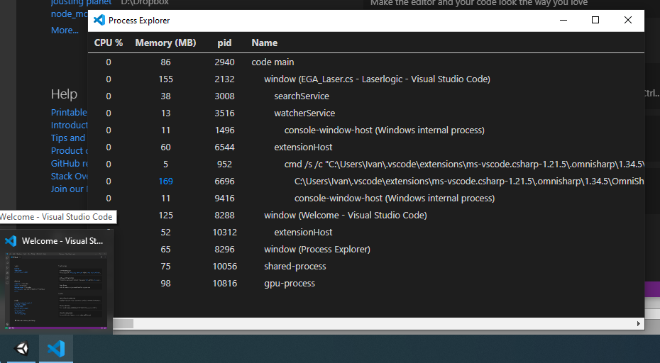 VSCode Window not showing despite process running (C# project, Unity) · Issue #3364 · dotnet ...