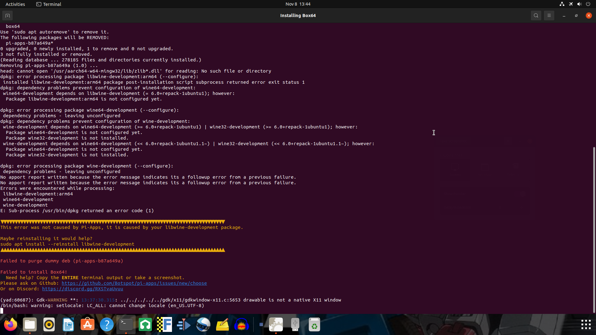 Pi-Apps is not installing box 64 · Issue #1126 · Botspot/pi-apps · GitHub