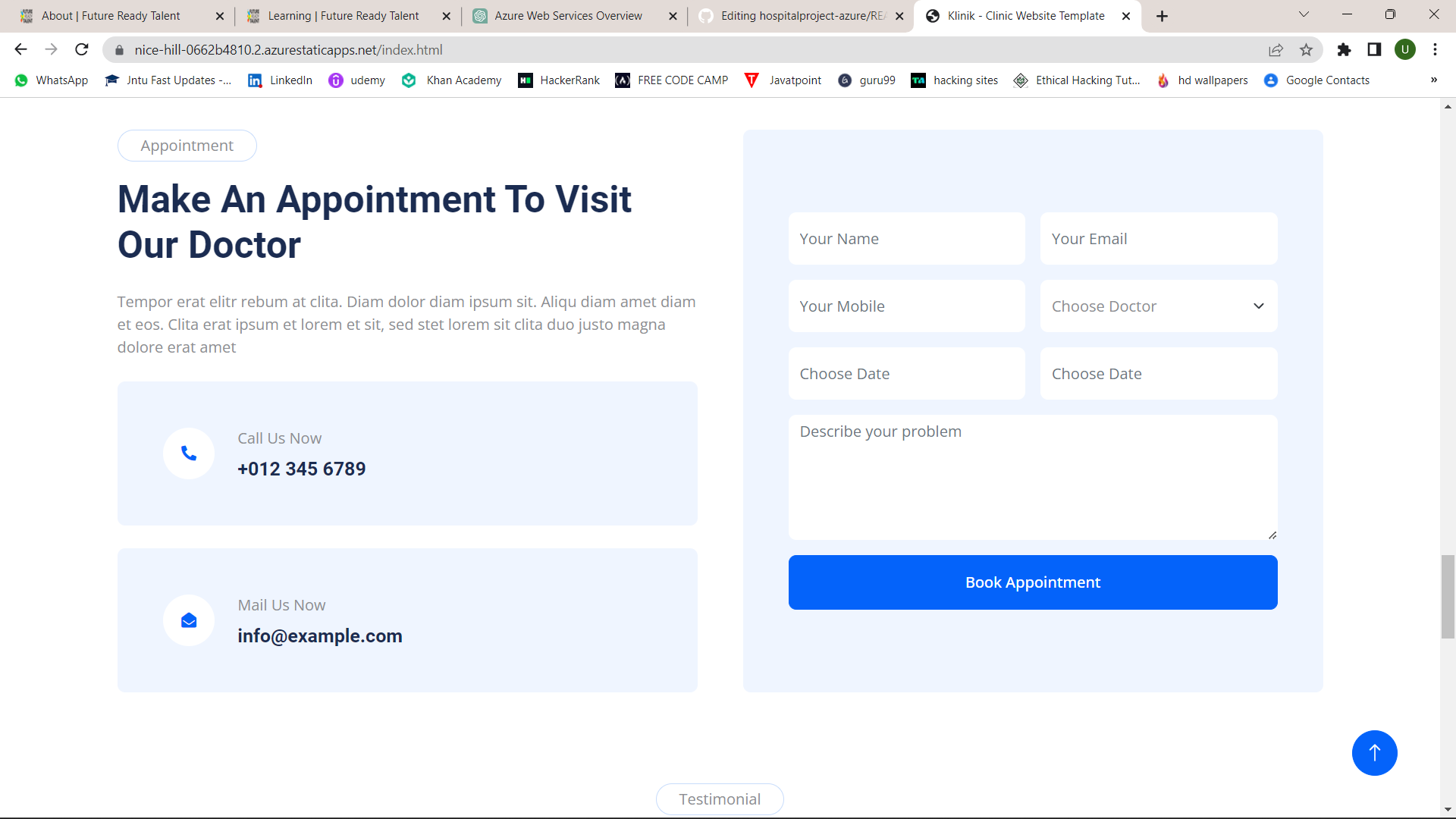 GitHub - udayabhaskar0806/hospitalproject-azure: Project Link -https://nice-hill-0662b4810.2 ...