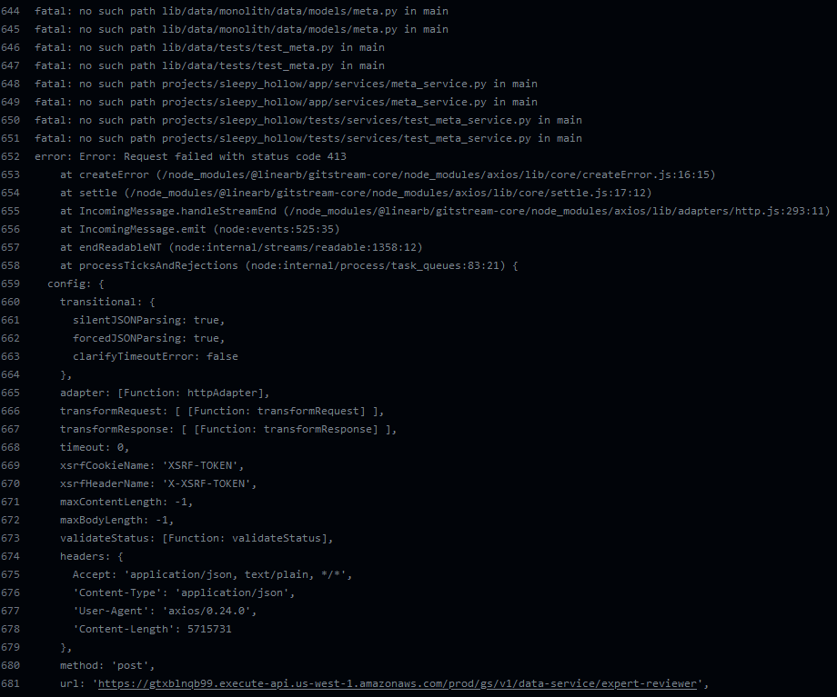 Getting A Generic Run Fail That Appears To Be Due To The Pr Being Too Big · Issue 227 · Linear