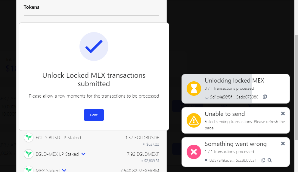 erd10mdf9m9ns6xv82dpwvjxlzhhguy7mevmgq28m093vfgyeepu9ngsfccd0a · Issue #858 · multiversx/mx ...