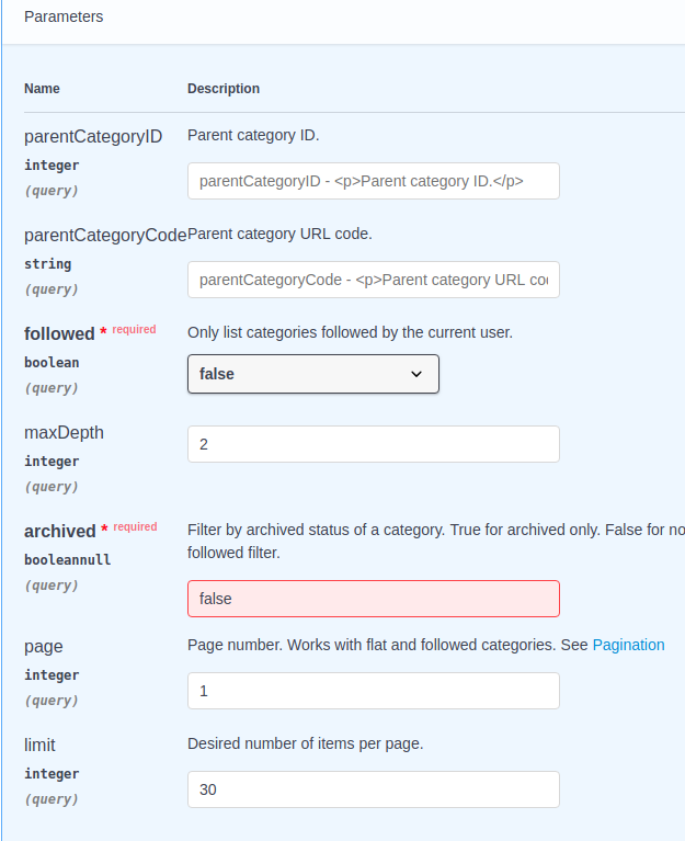 API v2 - Archived parameter causes Swagger issues · Issue #7538 · vanilla/vanilla · GitHub