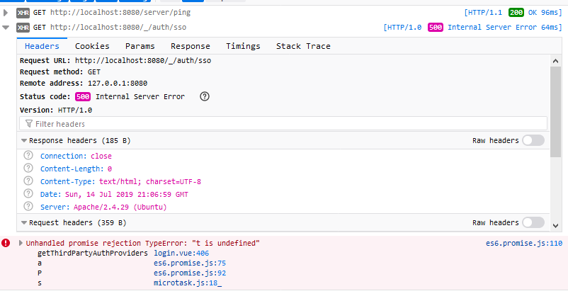 500 error on auth/sso when trying to run initial configuration · Issue #1117 · directus/v8 ...
