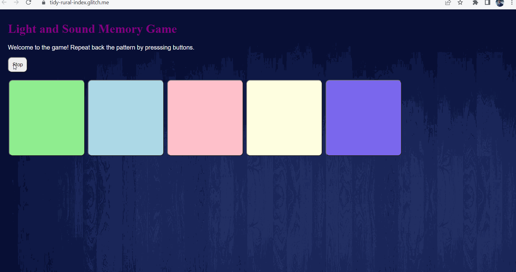 GitHub - elbektech/Simple-Memory-Game: Light and sound memory game