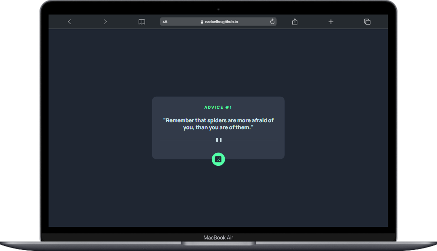GitHub - NadaElho/Advice-generator
