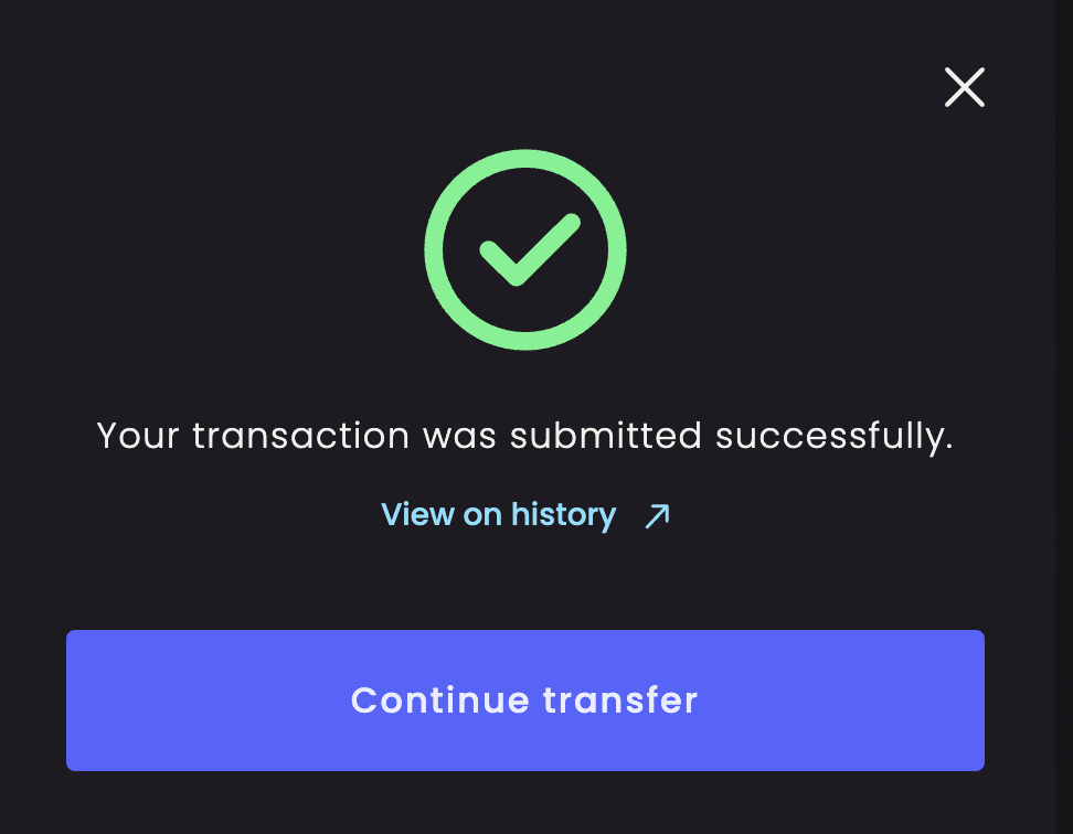 Viewing submitted transaction in transaction history should open that specific transaction ...