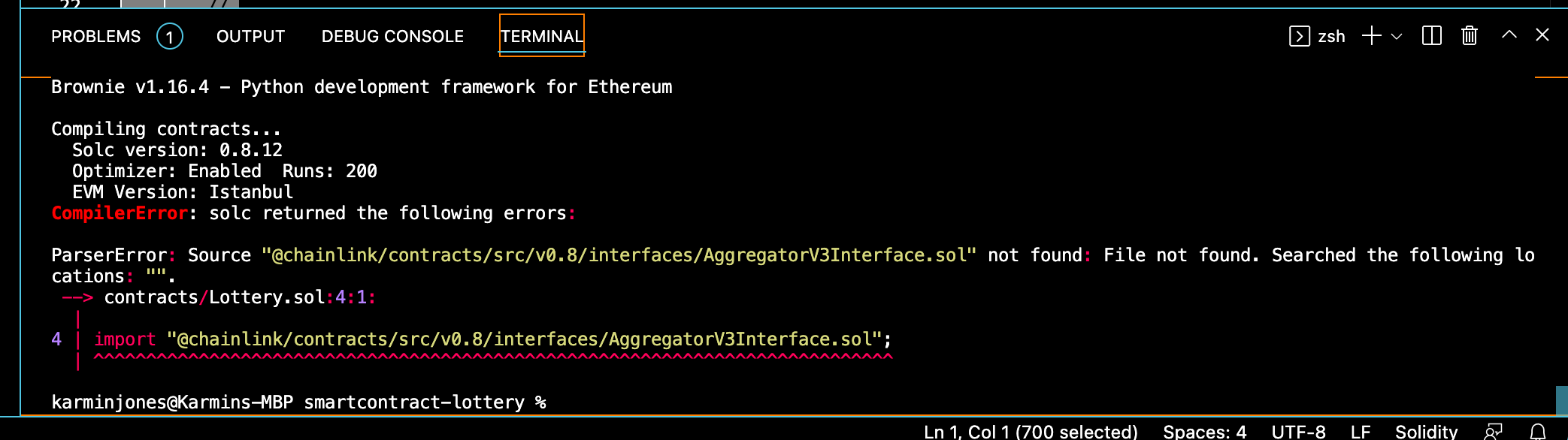 Chainlink Contracts Won T Import To Lottery Sol Contract · Issue 1204 · Smartcontractkit Full